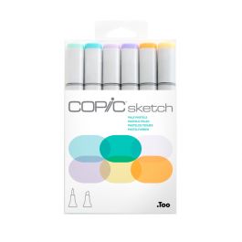 Kit Marcador Copic Sketch 6 Cores Pale Pastels (Copic)