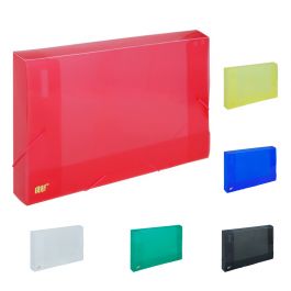 Pasta Plástica Ofício Transparente com Elástico Dorso 4cm (Yes)