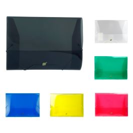 Pasta Plástica Ofício Transparente com Elástico Dorso Fino (Yes)